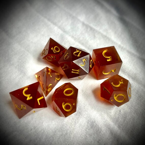Deciduous Muck Sawdust 7 Piece Polyhedral Dice Set mahogany - Etsy