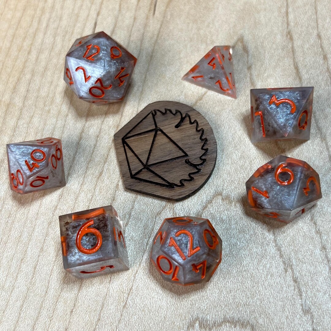 Rotten Iron 8 Piece Polyhedral Sawdust Dice Set (walnut) - Etsy