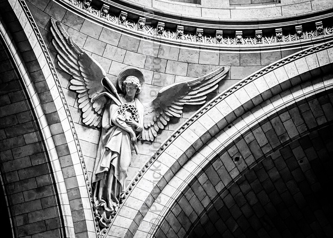 Panthéon Angel (horizontal) - Paris, France - B&W Travel Photography (4 ...