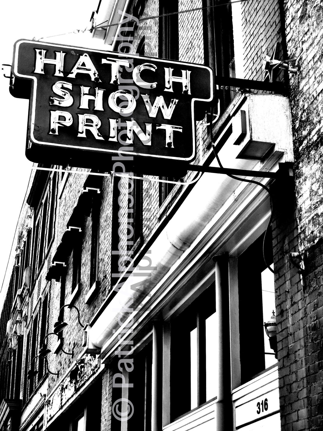 Nashville Hatch Print Shop Sign - Vertical (no Longer at This Location ...