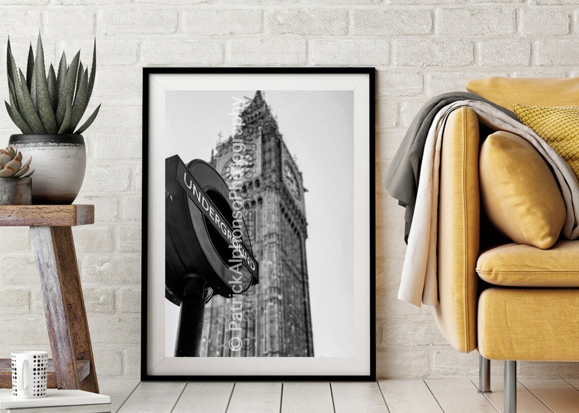 Underground Big Ben - B&W Travel Photography (4 Sizes Available) - Etsy