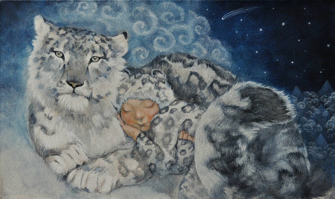 Fine Art Greeting Card "snow Leopard Onesie" Design - Etsy