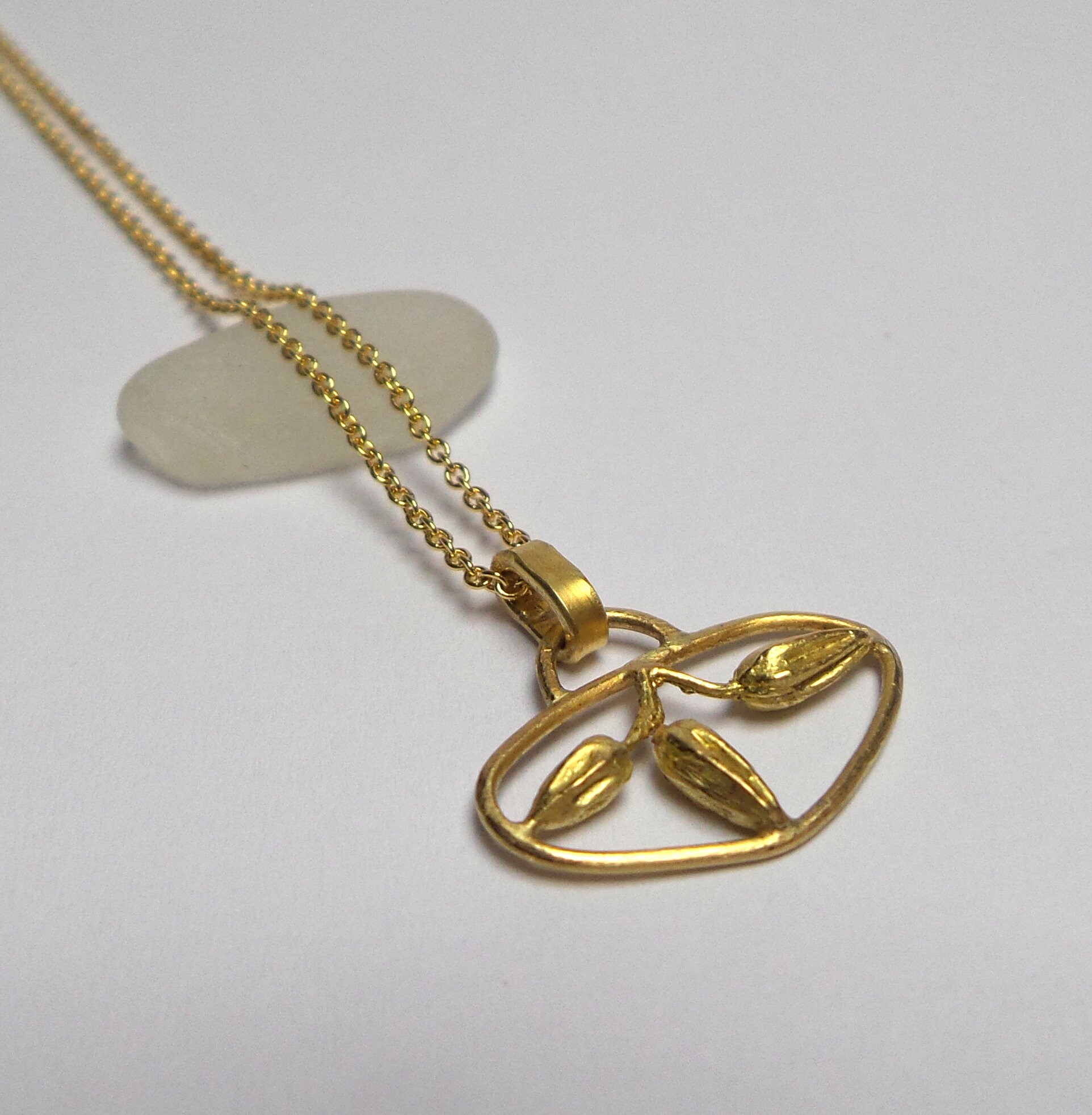 Flower Pendant Pendant 18K Pendant Gold Pendant Gold - Etsy UK