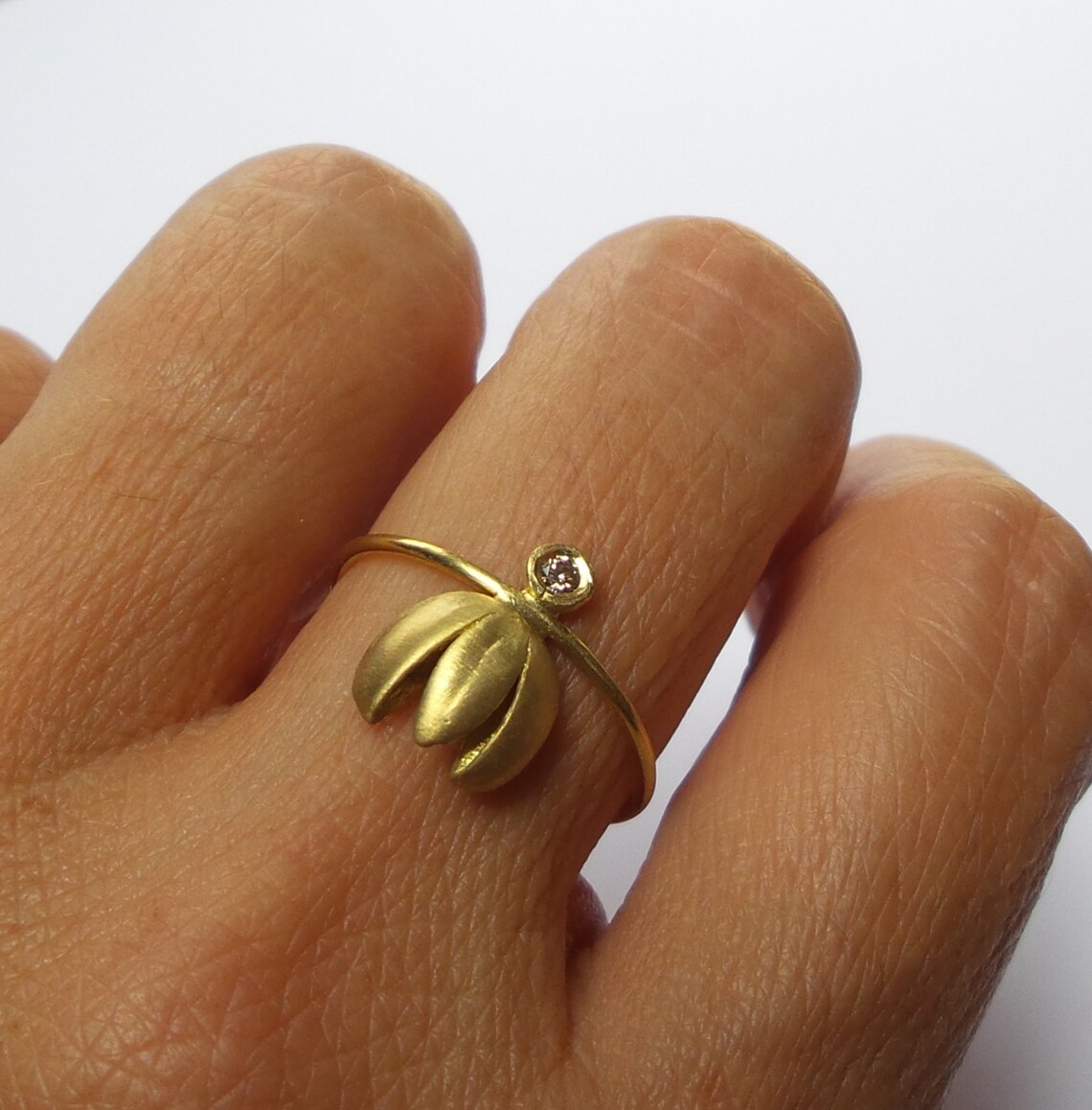 Simplicity Ring Gold Ring 18k Gold Ring Rings Diamond - Etsy