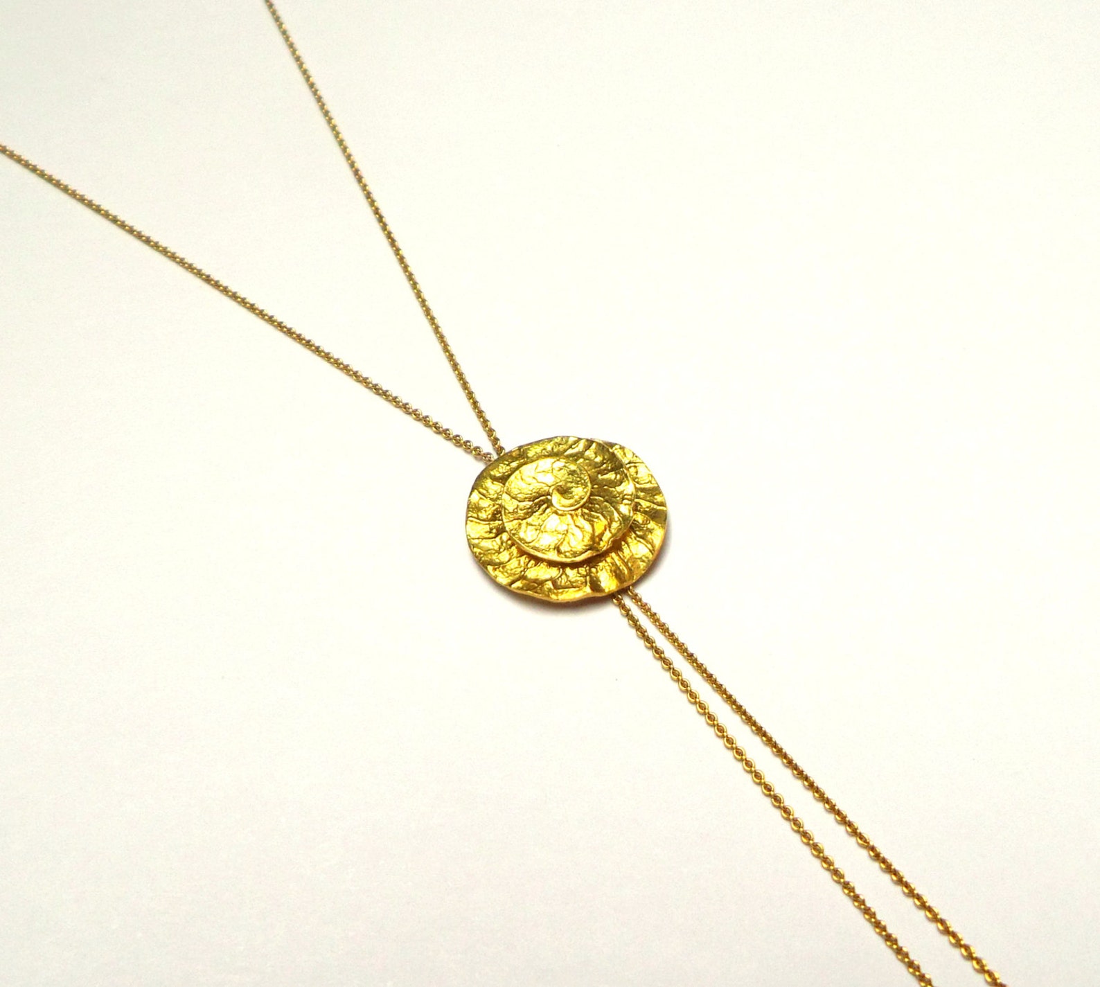 Gold Pendant - 18K Gold Pendant - Solid Gold Pendant - Vortex Pendant ...