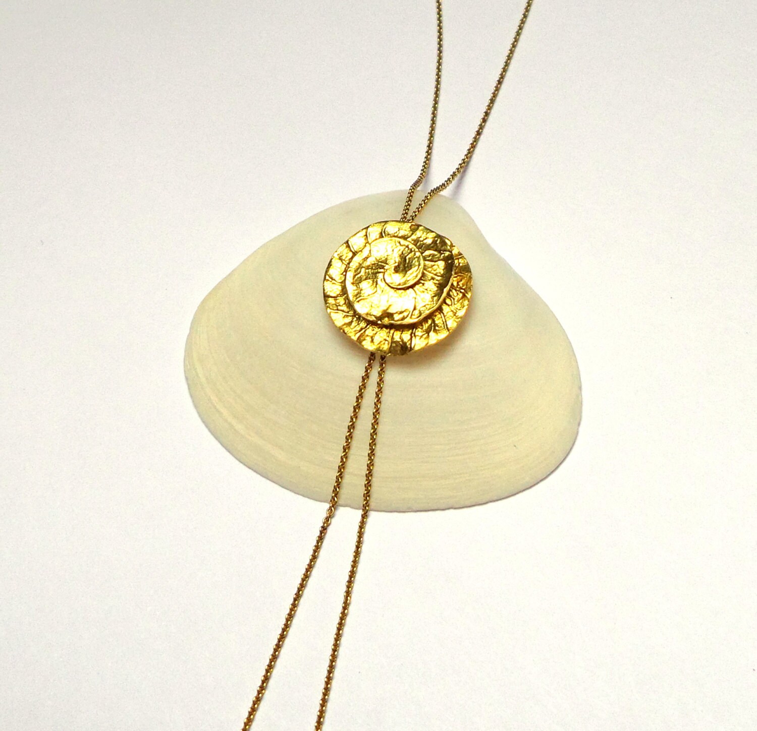 Gold Pendant - 18K Gold Pendant - Solid Gold Pendant - Vortex Pendant ...
