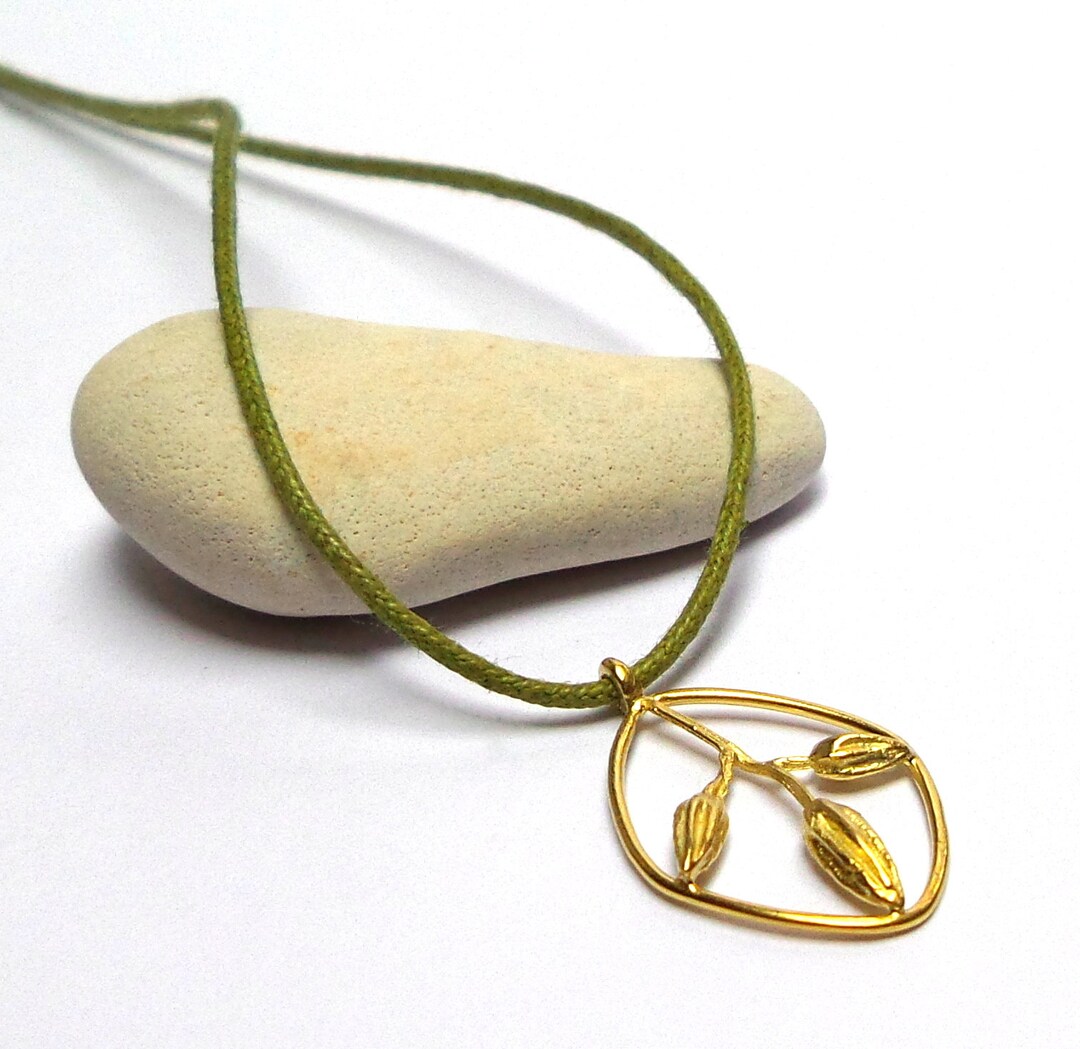 Seeds Pendant - Gold Pendant - Gold Necklace - 18k Pendant - 18k Gold ...