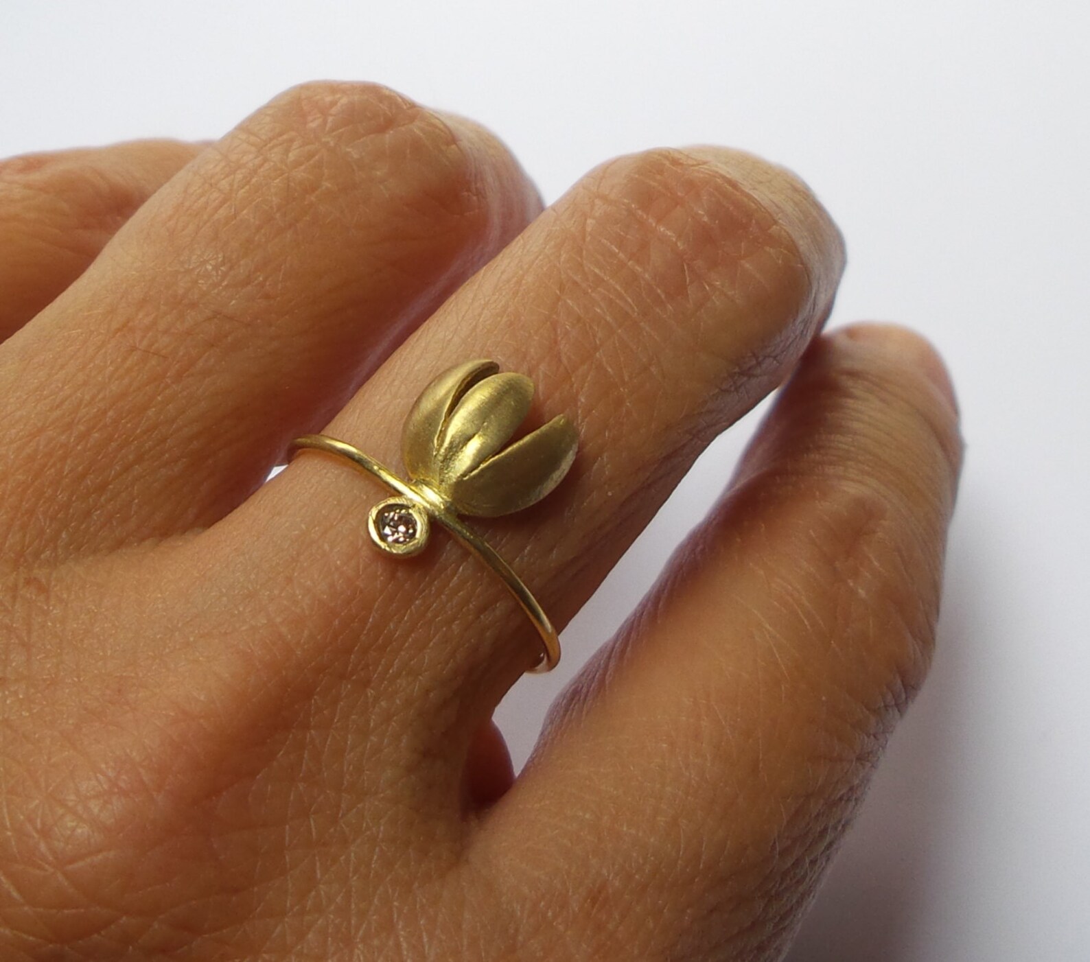 Simplicity Ring Gold Ring 18k Gold Ring Rings Diamond - Etsy