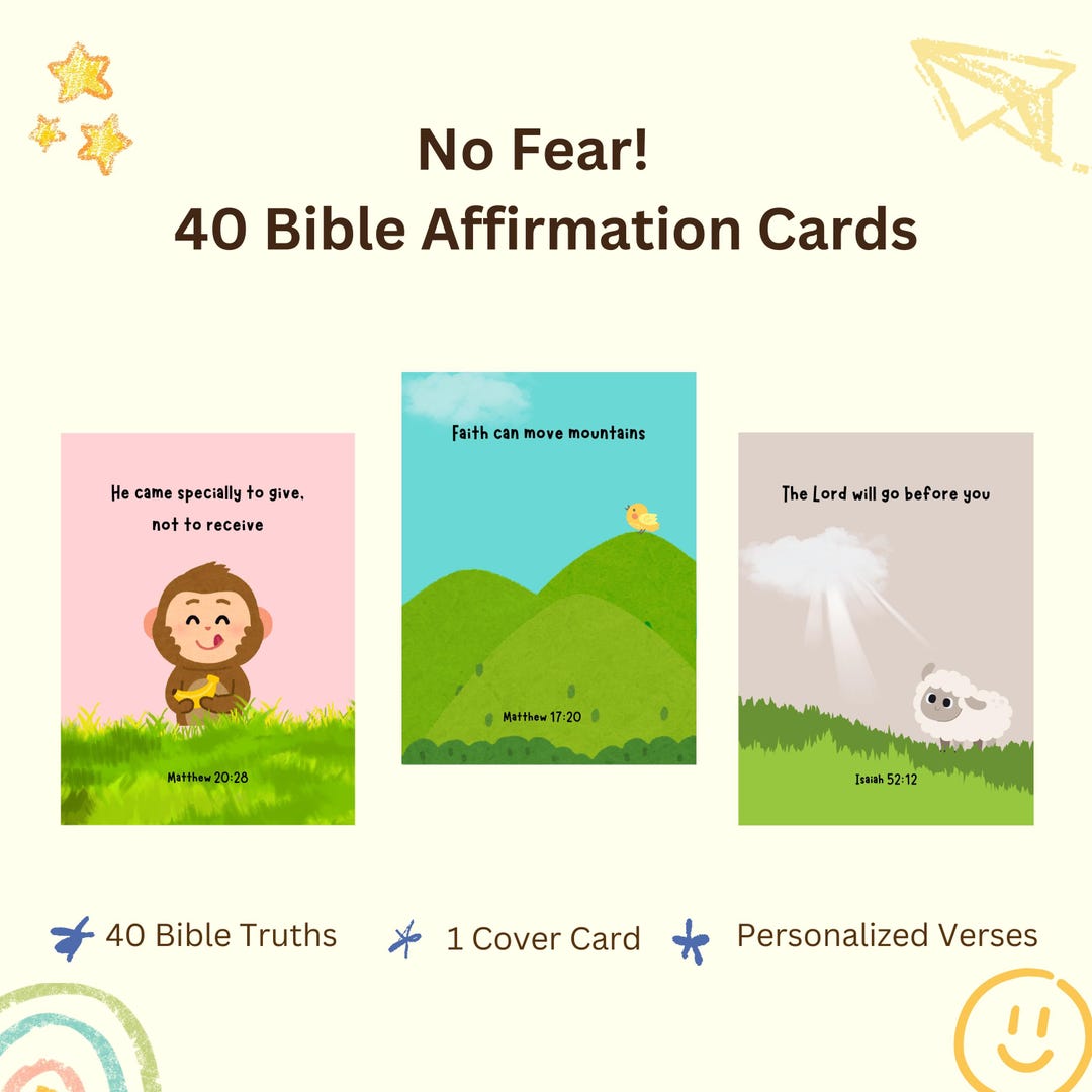 401 No Fear God's Truths for His Children Bible Affirmation Cards ...