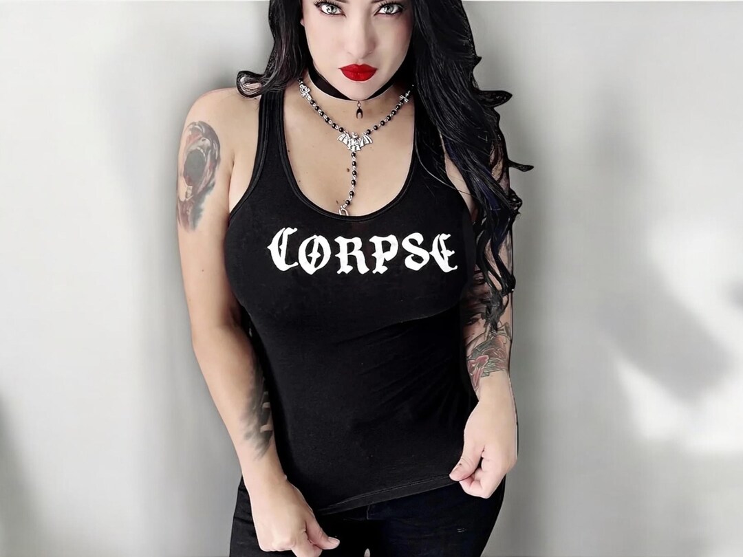 Spooky Cute Custom Graphic Corpse Sexy Goth Dead Tee Halloween Dark ...