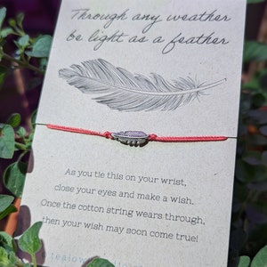 Feather Wish Bracelet - Etsy
