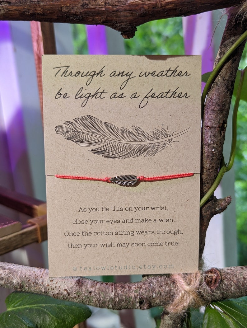 Feather Wish Bracelet - Etsy