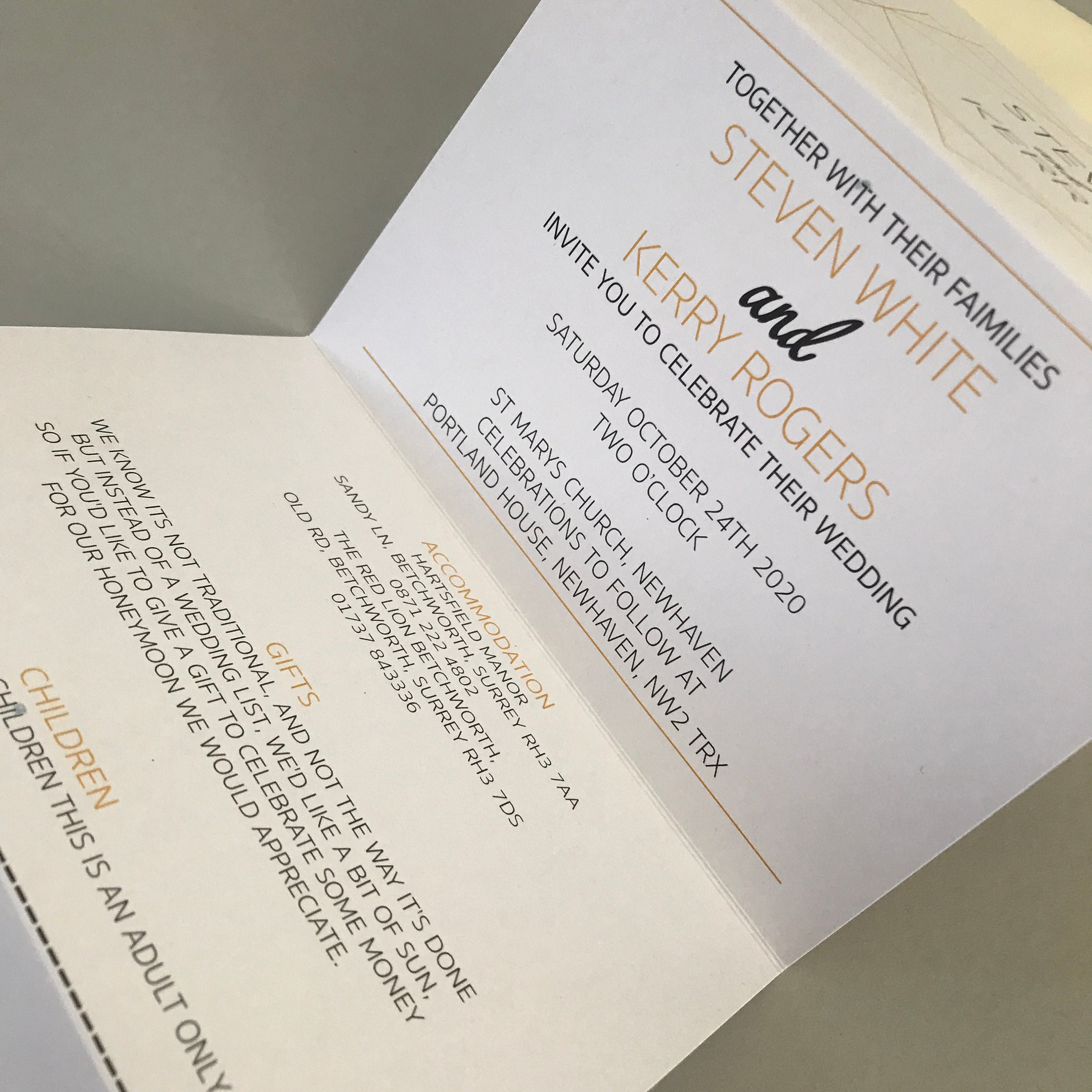 Geometric Pattern Concertina Invitation Invites Personalised - Etsy UK