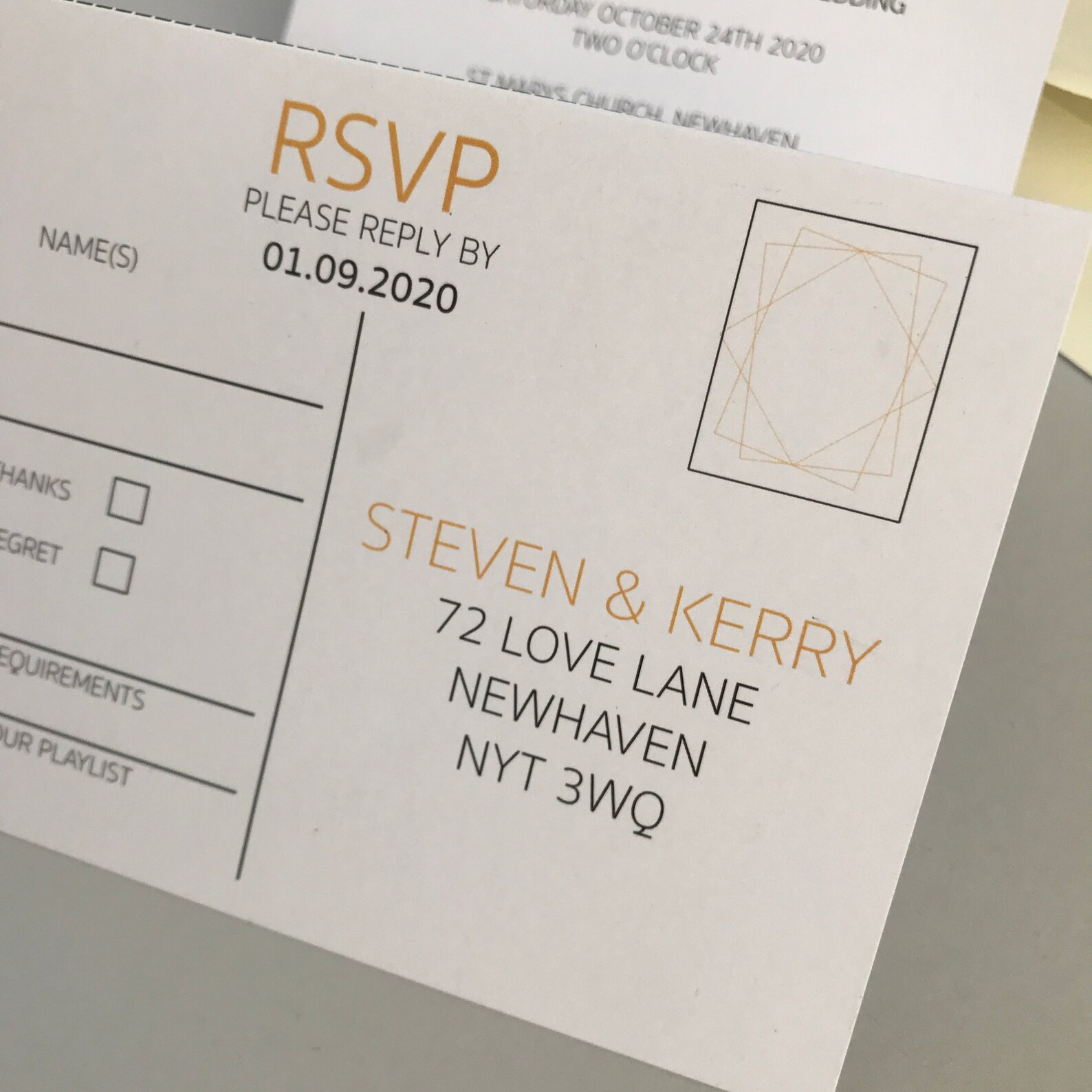 Geometric Pattern Concertina Invitation Invites Personalised - Etsy UK