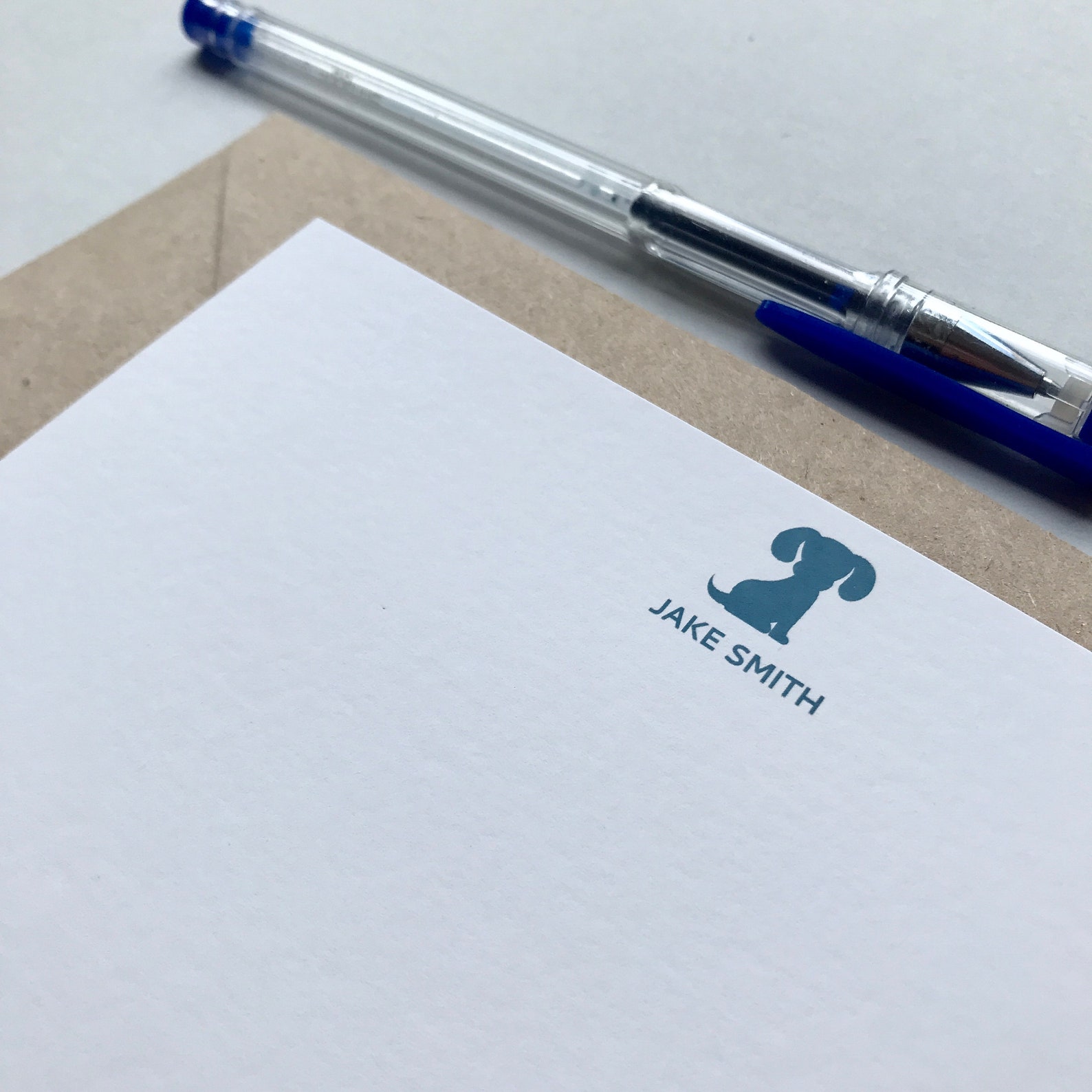 Set of 15 Boys Personalized Personalised Kids Stationary Set Notecards ...