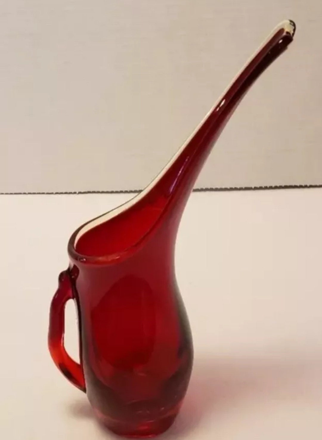 Fostoria Collection Pitcher Vase Ruby Red 9 Swung Vase - Etsy