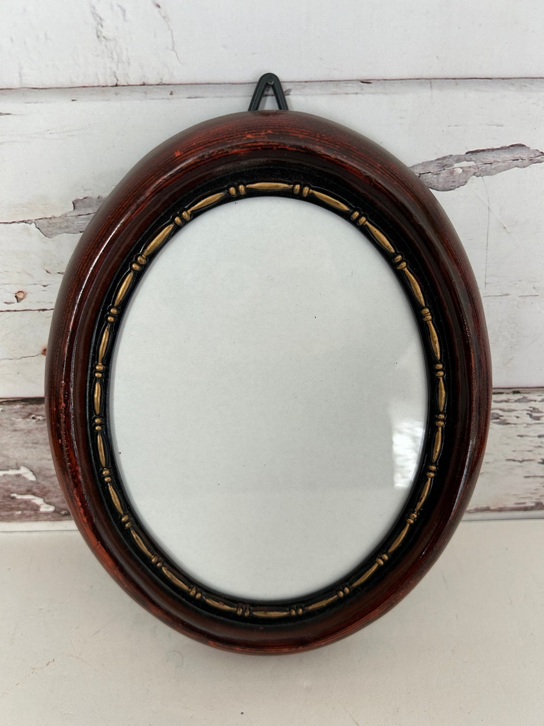 Vintage 5x7 Brown Ornate Oval Photo Frame - Etsy