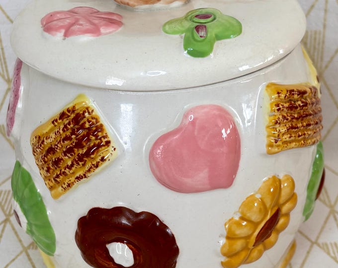 Vintage RARE 1950 Cookies All Over Cookie Jar Napco Ceramics Japan ...