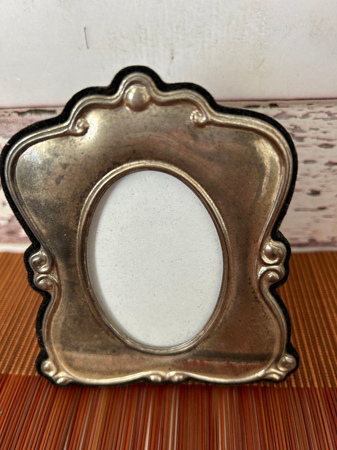 Vintage 2x3 Silverplate Oval Photo Frame International Silver Company ...