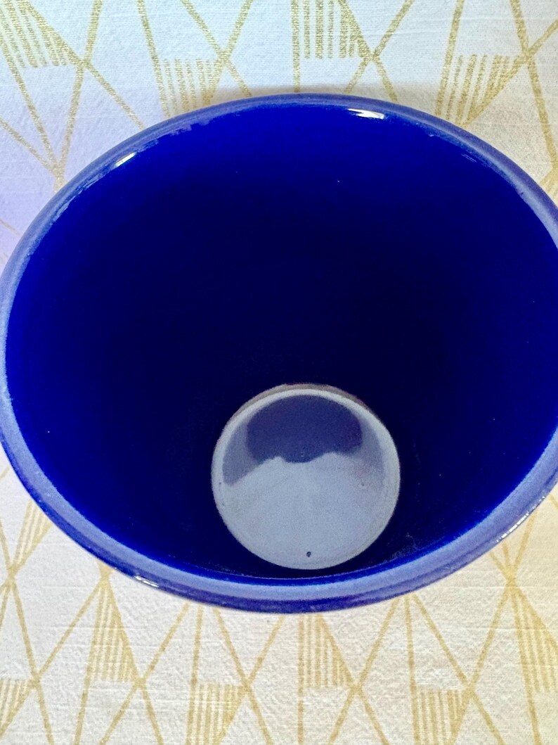 Vintage 5.75” Ceramic Cobalt Blue Vase - Etsy
