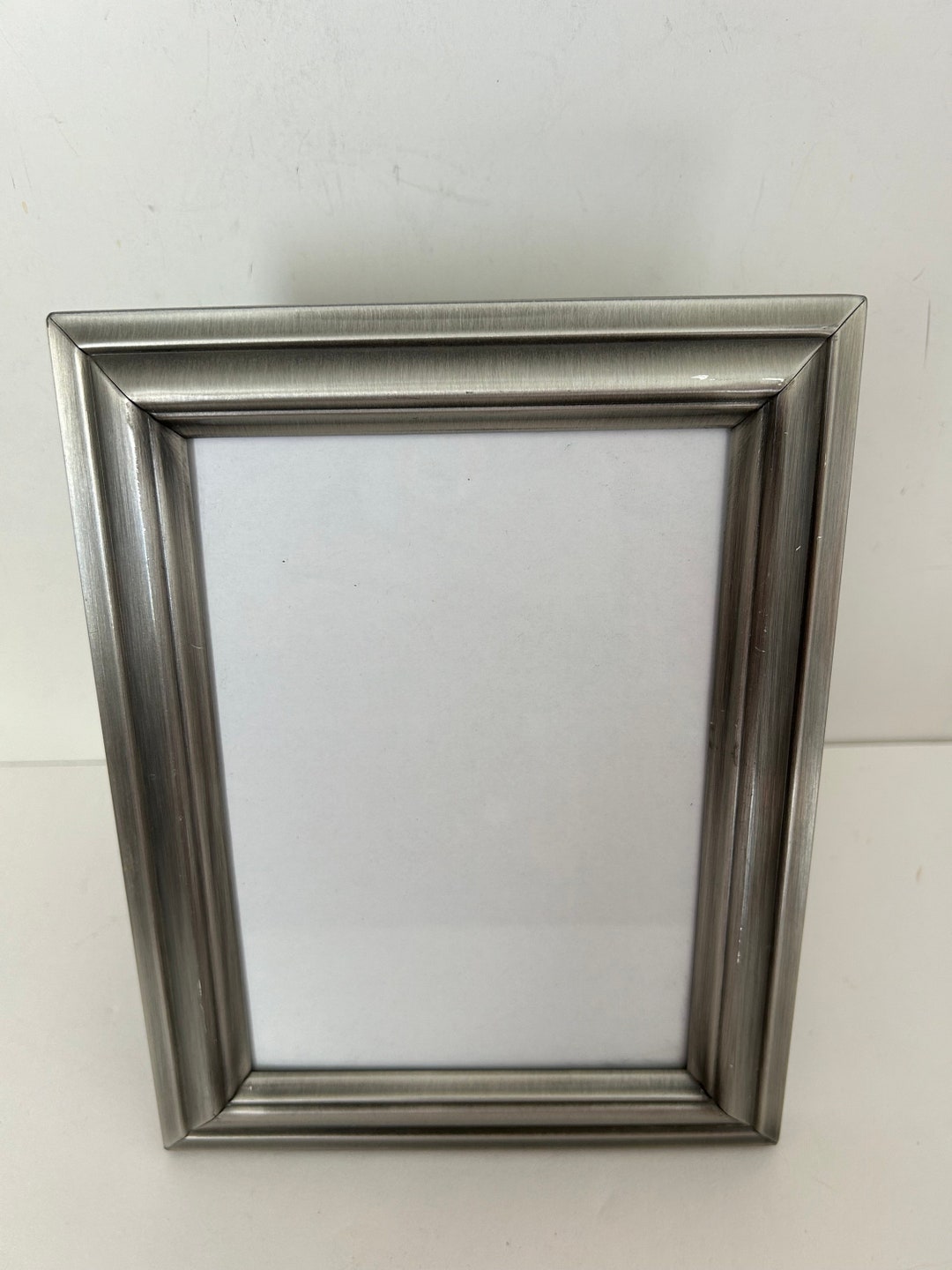 Vintage 5x7 Pewter Photo Frame - Etsy