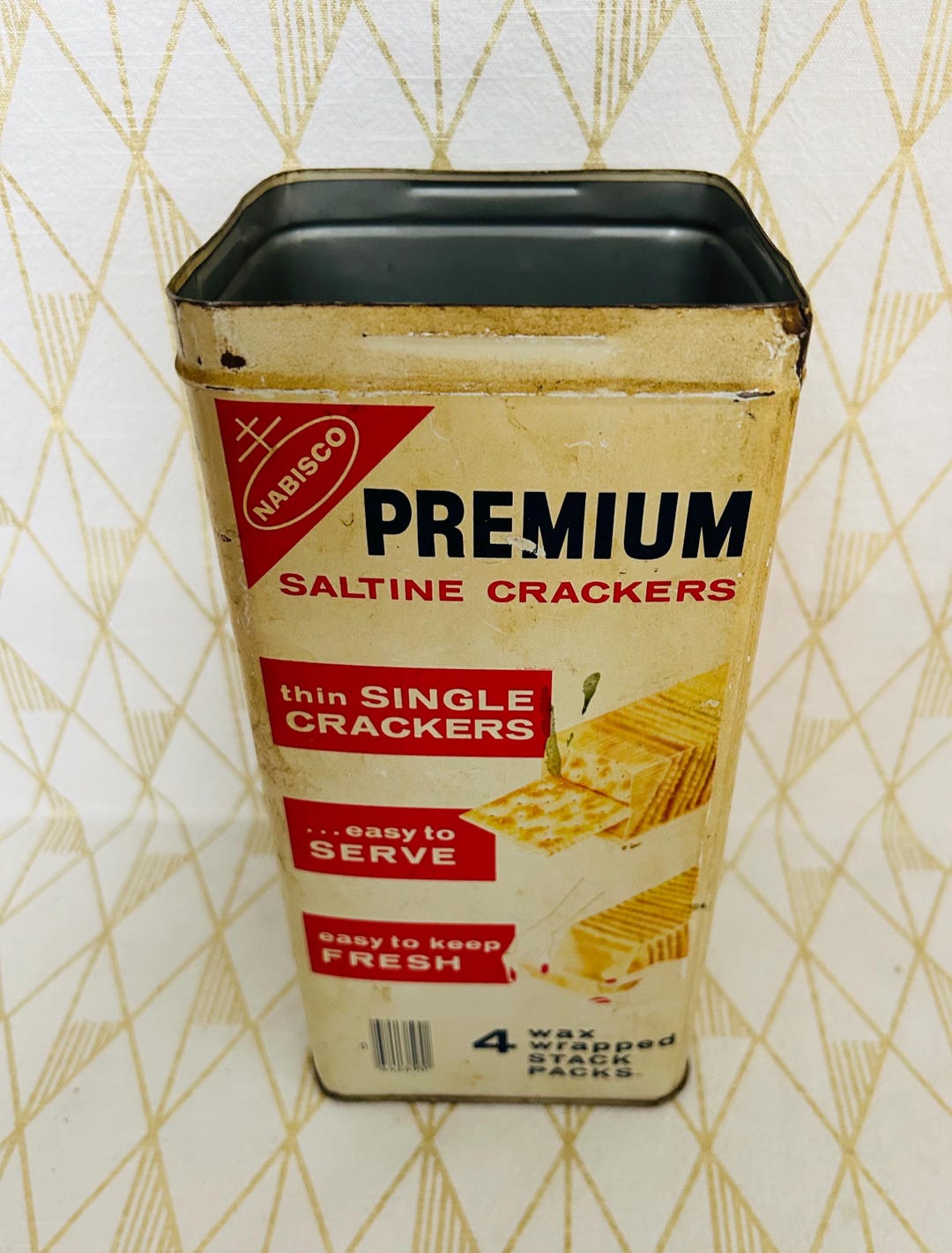 Vintage Nabisco Saltine Cracker Tin 1969 No Lid - Etsy