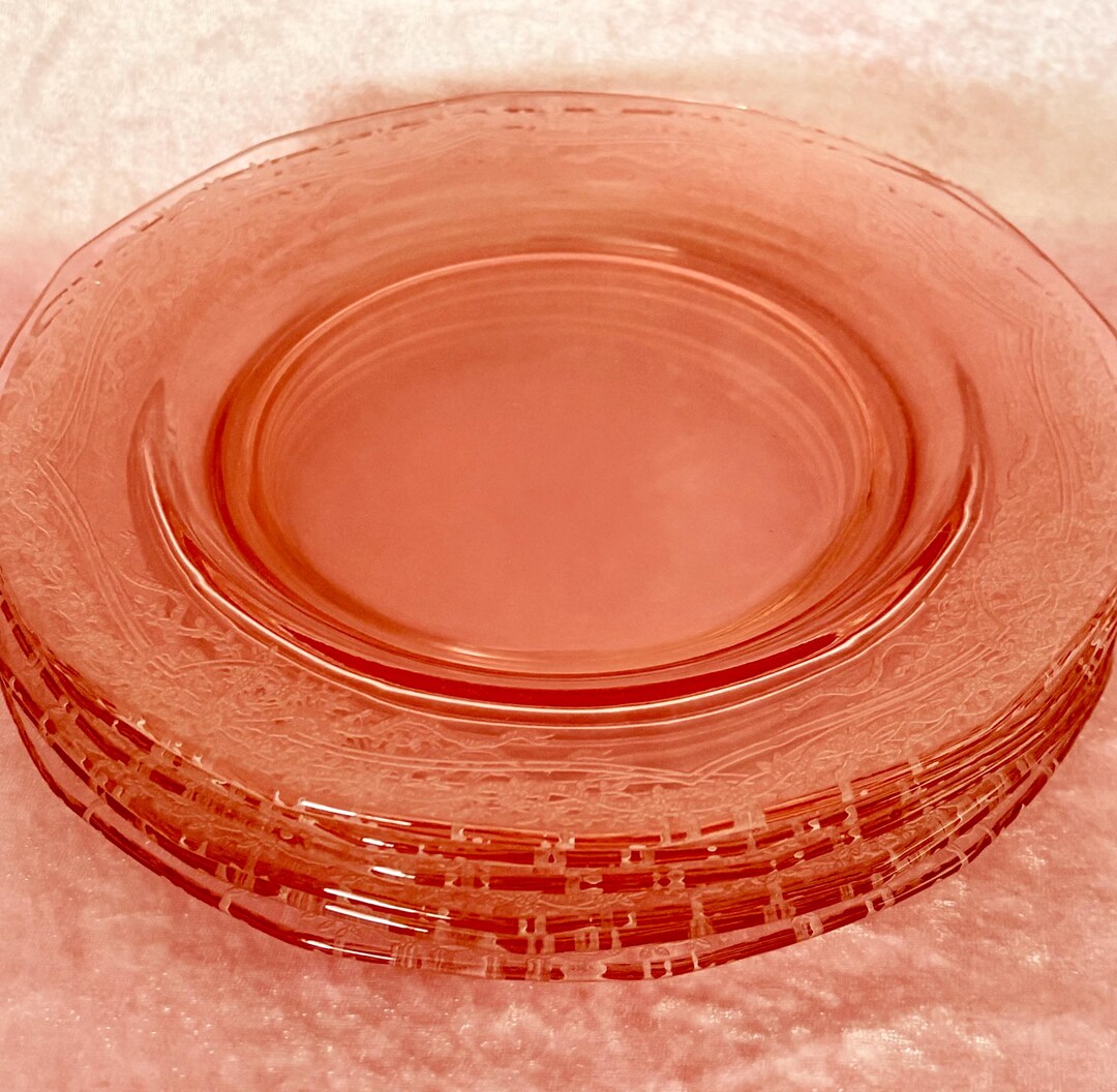 6-fostoria Romance Pink Side Plates RARE - Etsy