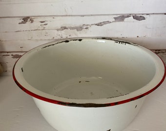 Large Enamel Bowl - Etsy