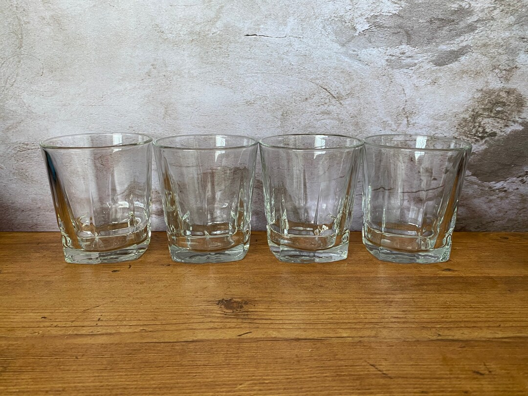 Vintage Libby Low Ball Glasses Art Deco 4 Total - Etsy