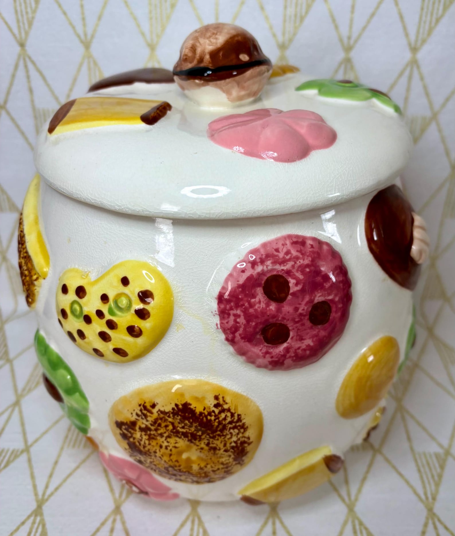 Vintage RARE 1950 Cookies All Over Cookie Jar Napco Ceramics Japan ...