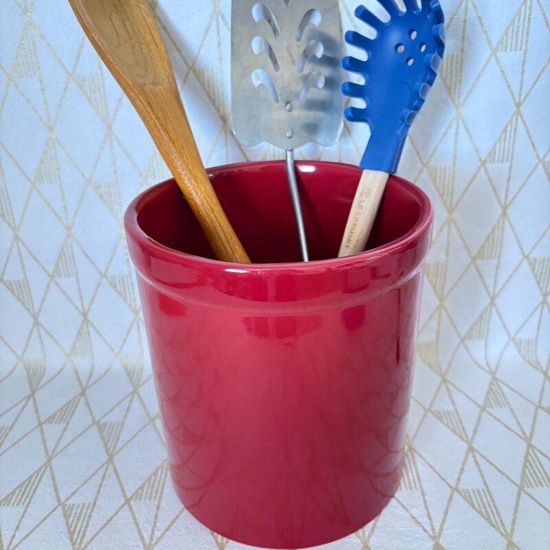 Red Utensil Holder - Etsy