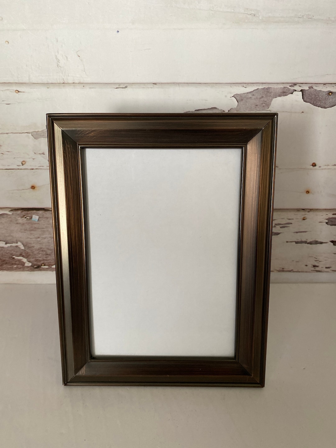 Vintage 5x7” Brown Finish Metal Photo Frame - Etsy