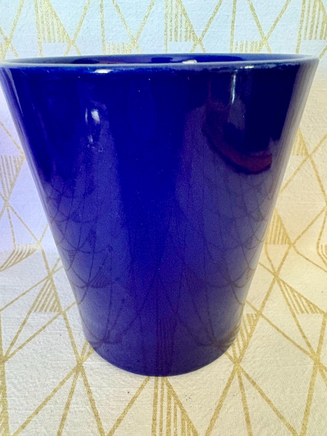 Vintage 5.75” Ceramic Cobalt Blue Vase - Etsy