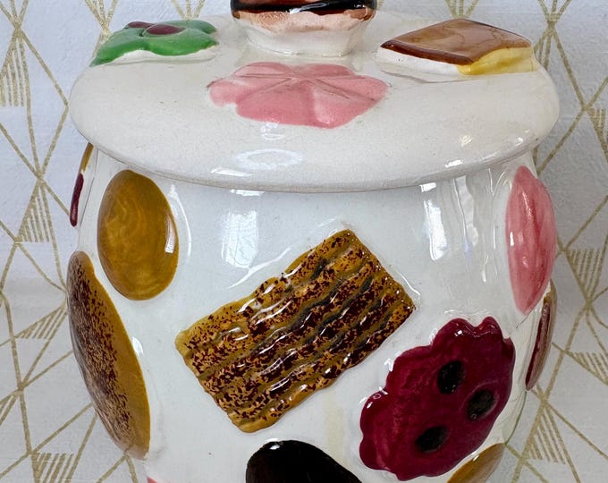 Vintage RARE 1950 Cookies All Over Cookie Jar Napco Ceramics Japan ...