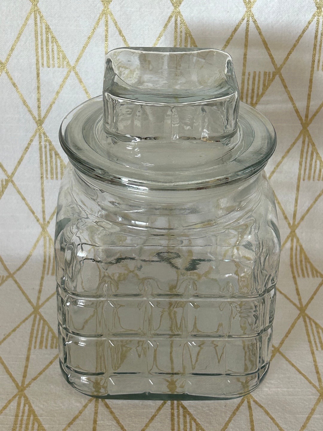 Vintage Airtight Square Jar - Etsy