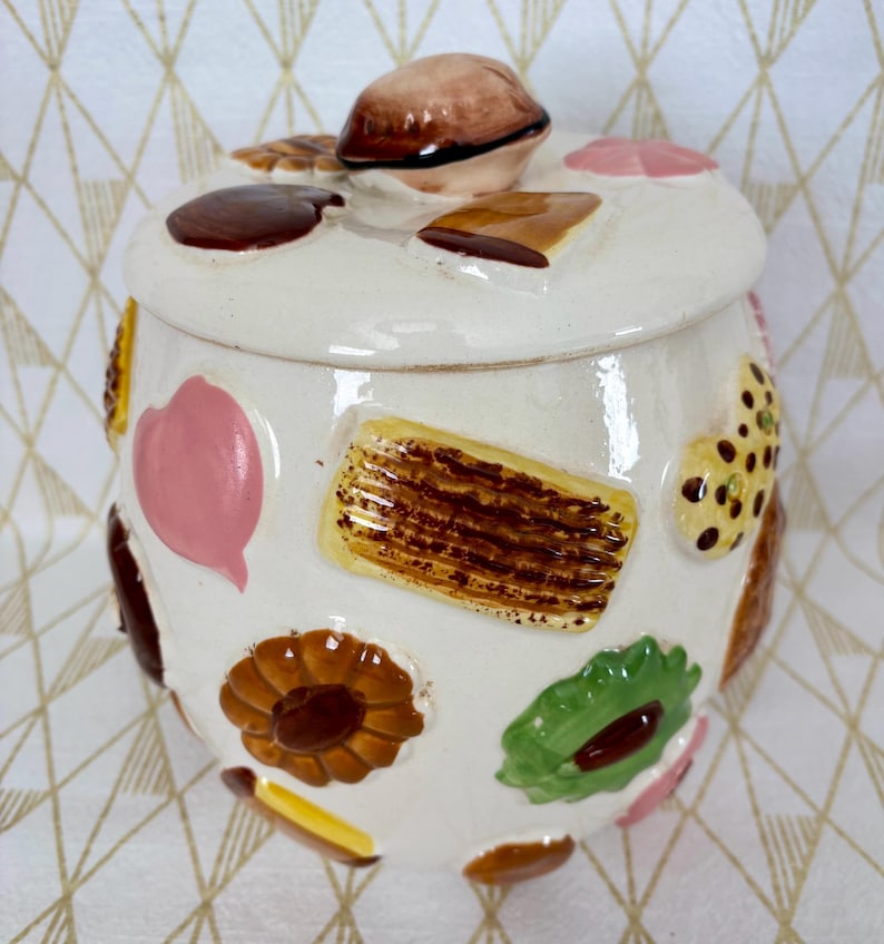 Vintage RARE 1950 Cookies All Over Cookie Jar Napco Ceramics Japan ...