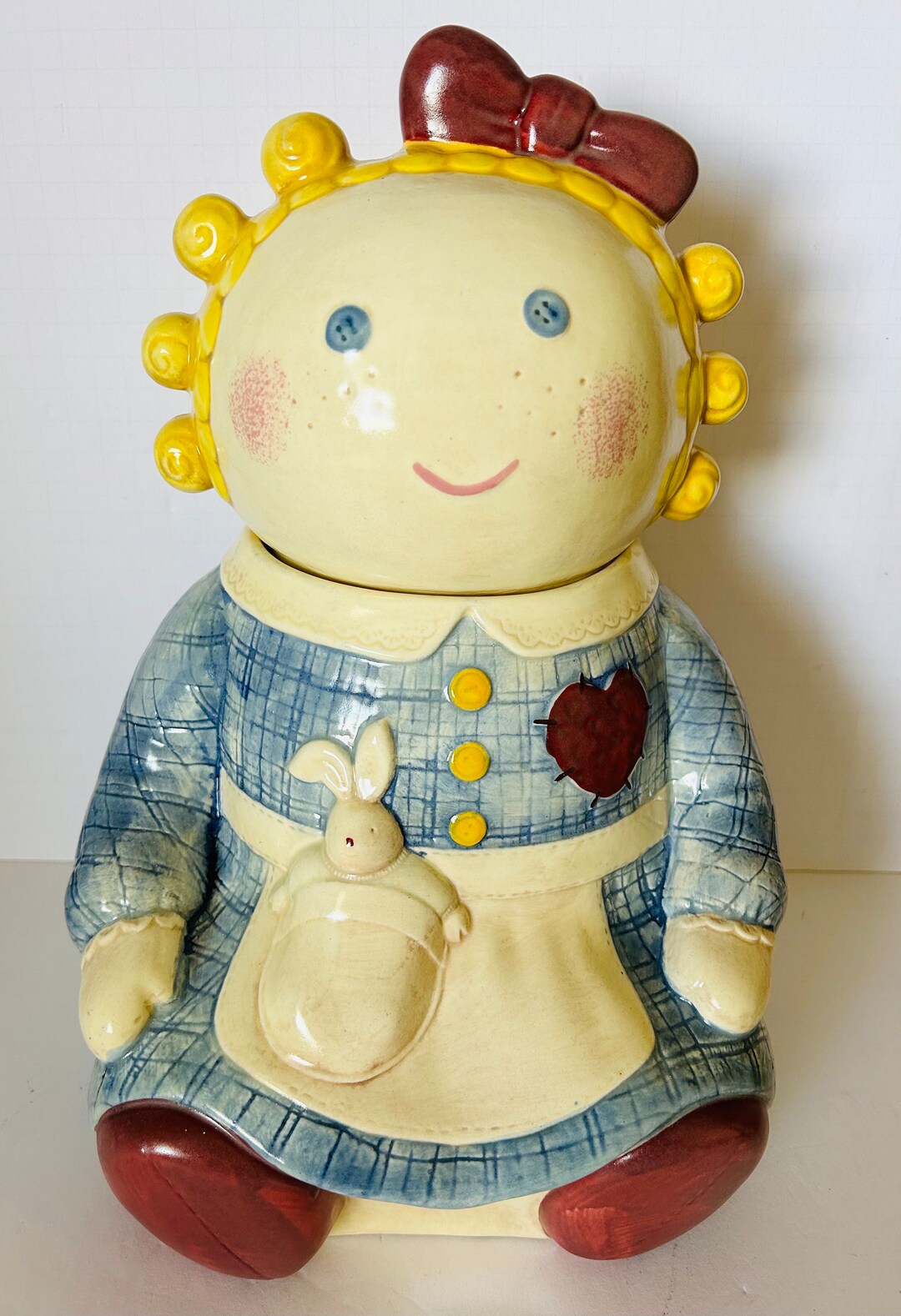Rag Doll Cookie Jar Treasure Craft Ceramic USA - Etsy