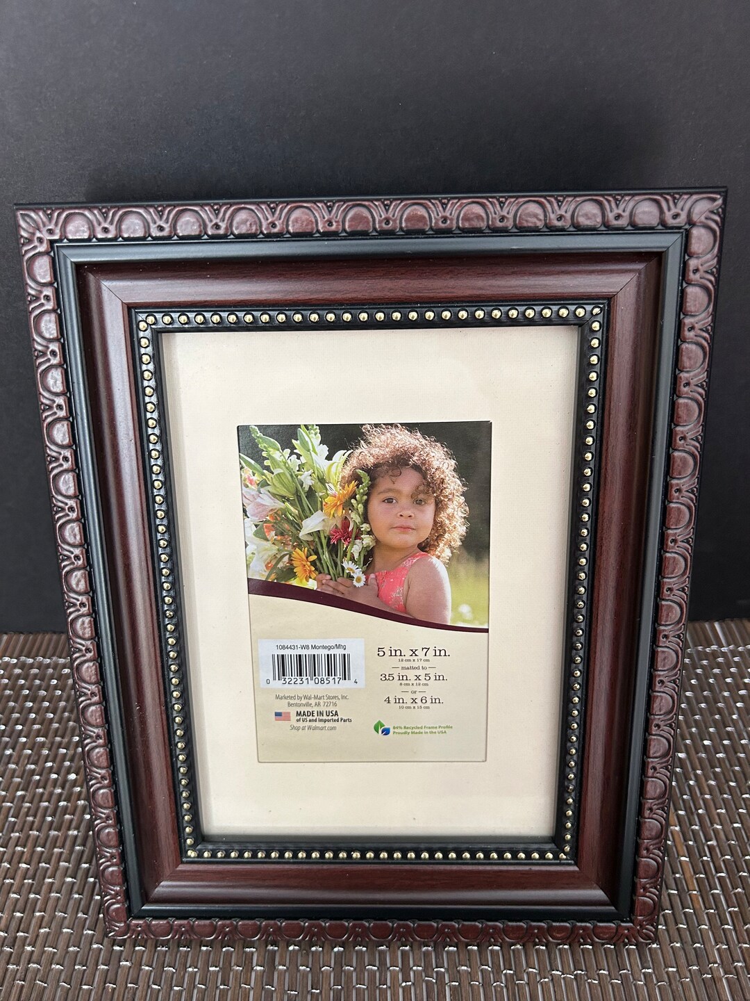 Vintage 5x7 Brown & Gold Photo Frame - Etsy