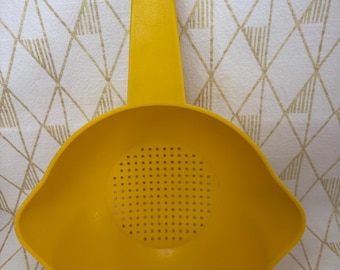 Vintage Tupperware Yellow Strainer - Etsy