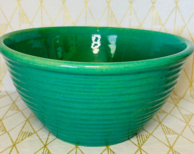 Vintage RARE Turquoise Bauer Ringware Ceramic Bowl Large Jade Green - Etsy