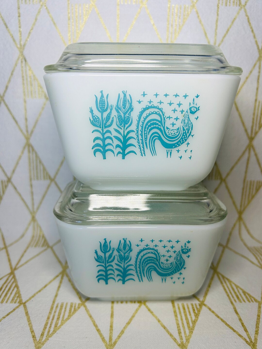 2 Pyrex Amish Butterprint Refrigerator Boxes - Etsy