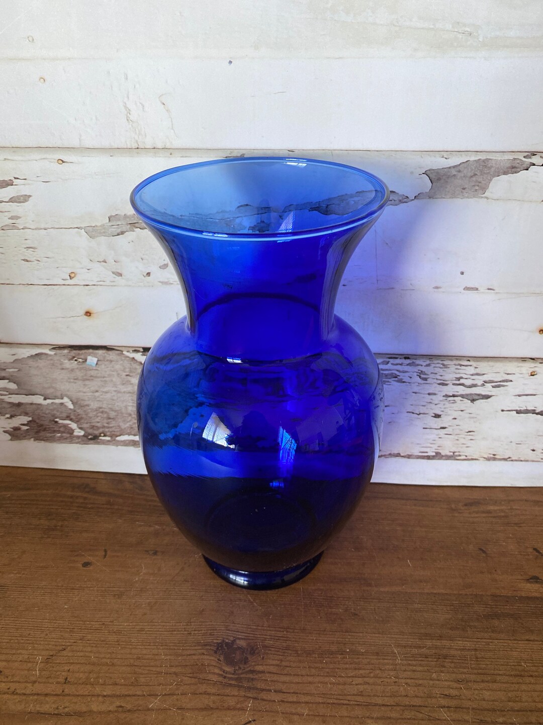Vintage 9” Cobalt Blue Vase - Etsy
