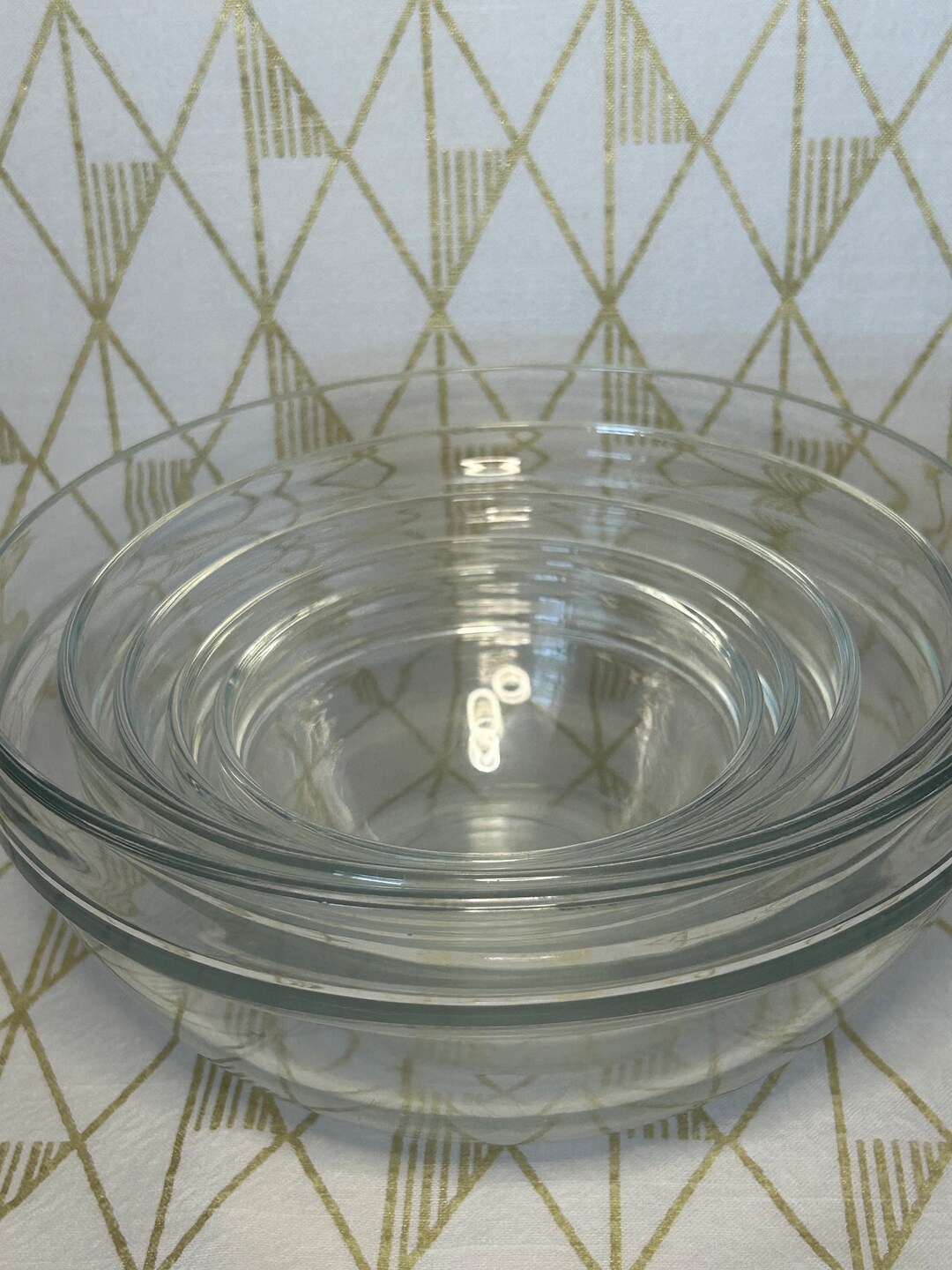 Vintage Clear Glass Arcoroc France Nesting Bowls - Etsy