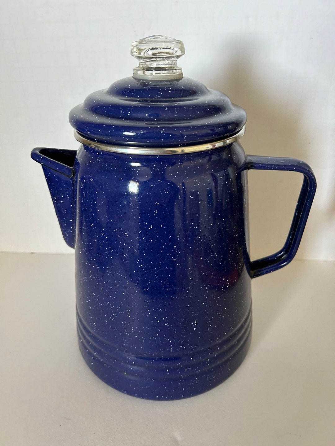 Blue Speckled Enamel Percolator Coffee Pot Made in Taiwan - Etsy
