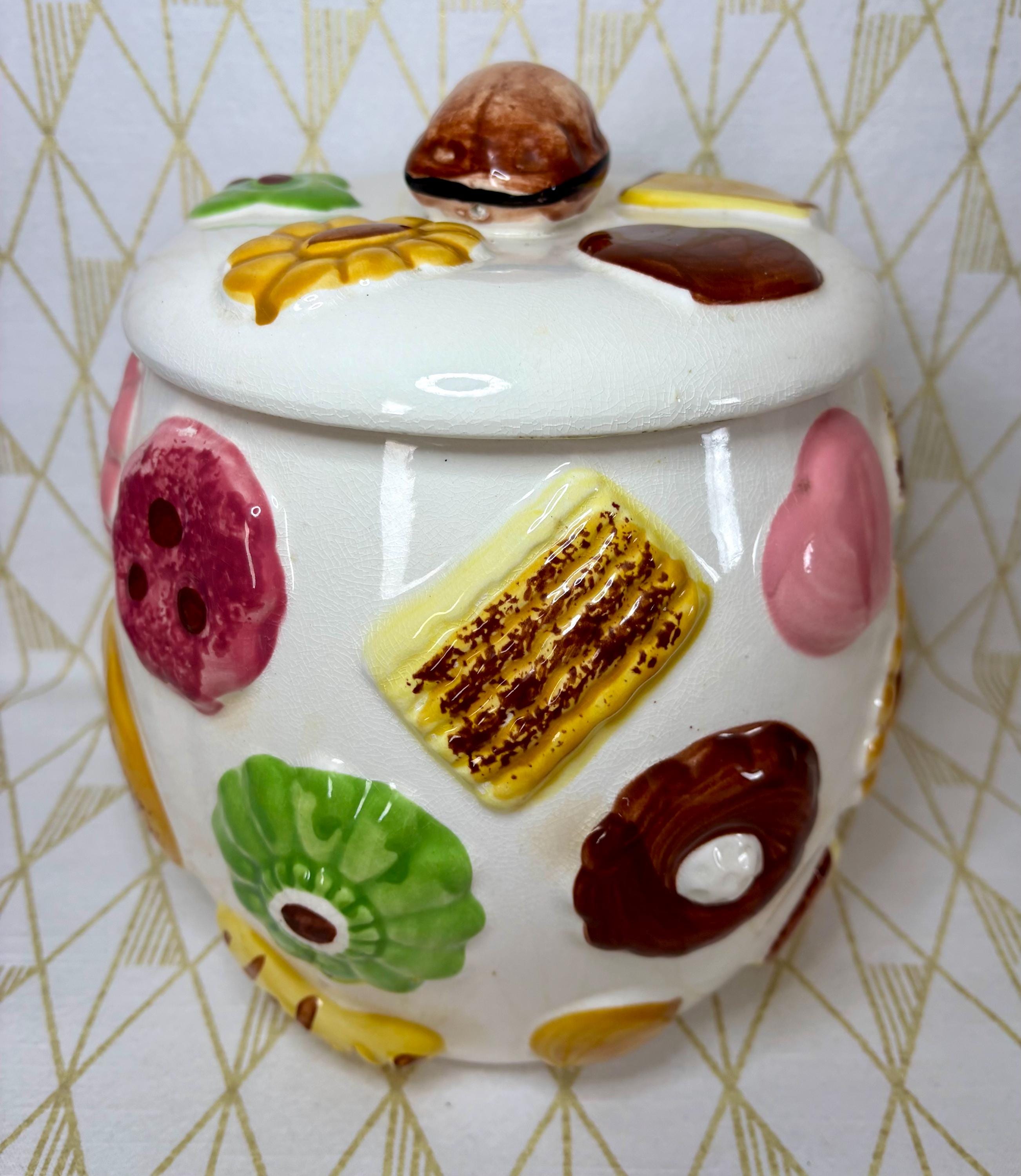 Vintage RARE 1950 Cookies All Over Cookie Jar Napco Ceramics Japan ...