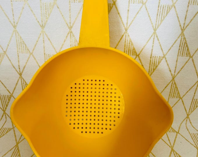 Vintage Tupperware Yellow Strainer - Etsy