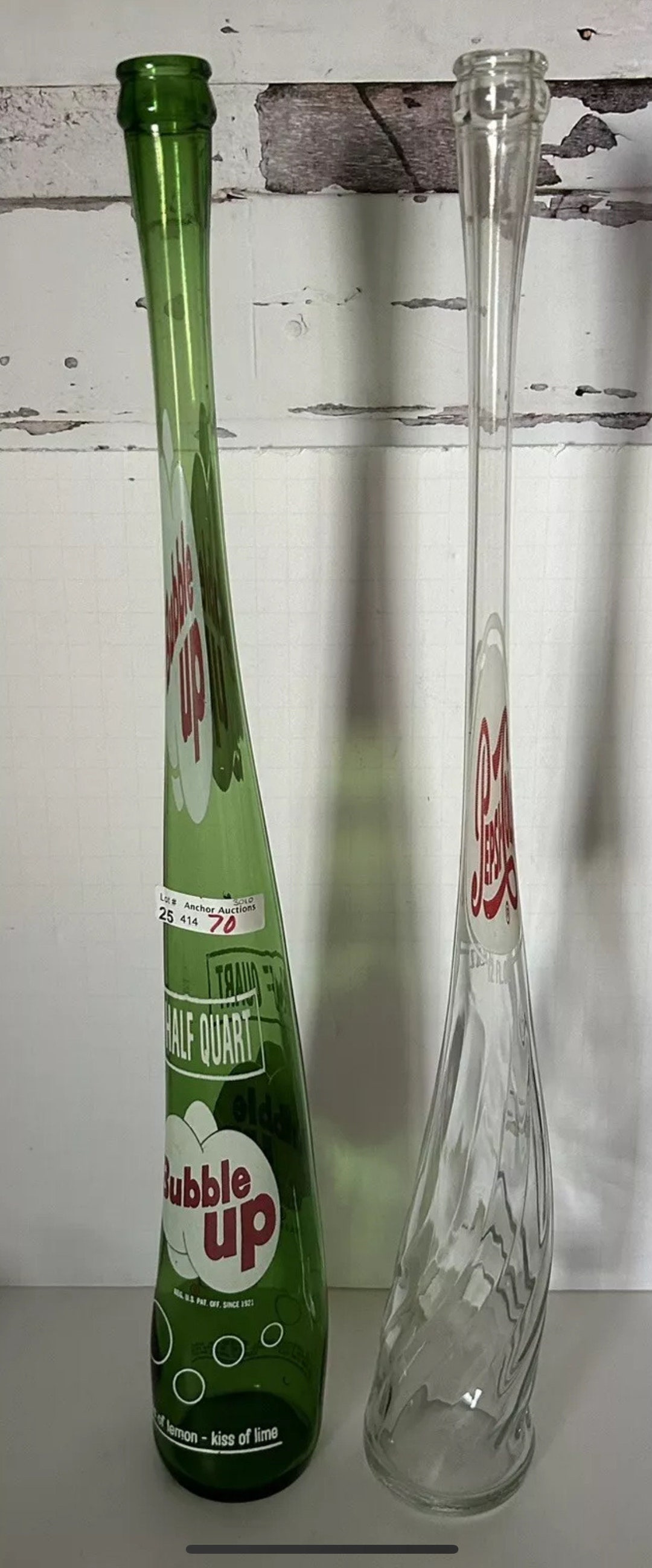Vintage Bubble up & Pepsi Stretched Bottles - Etsy