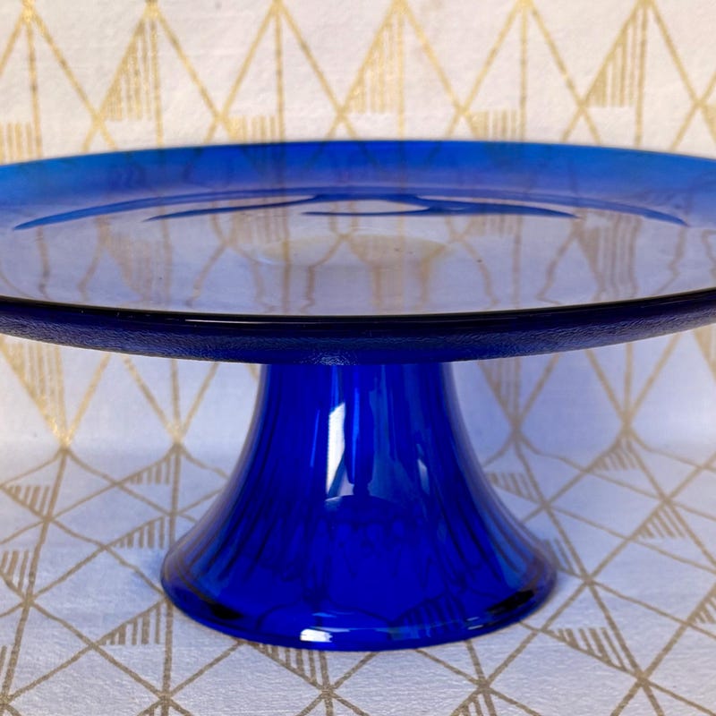 Blue Cake Stand - Etsy