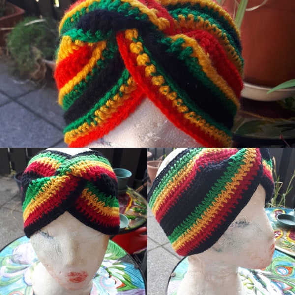Rasta Headband - Etsy