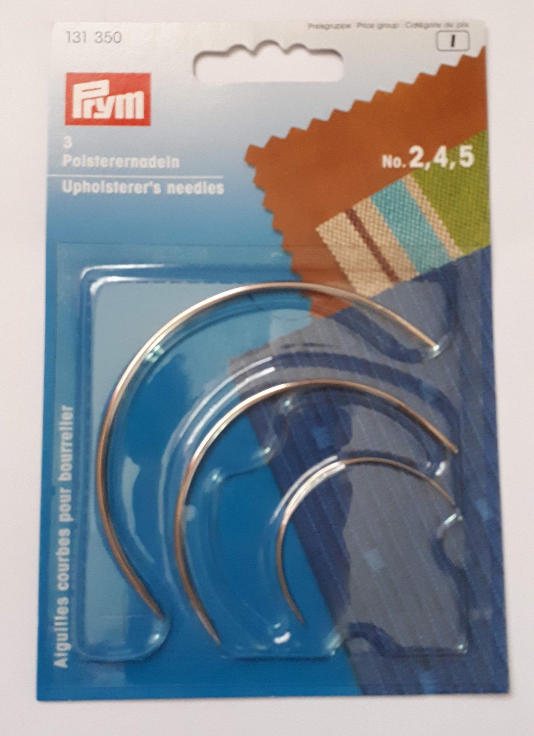 3 Large Curved Heavy Duty Metal Needles Semi Circle Circular ...